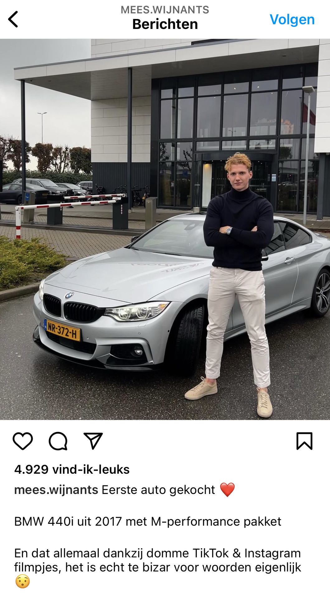 DUMPERT - Influencer Mees Wijnants belandt in de sloot