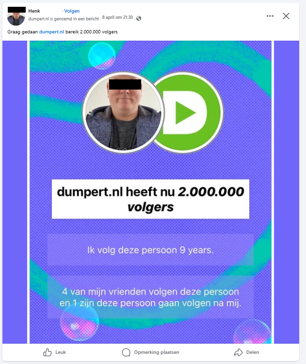 DUMPERT - Bedankt Henk, topvent!