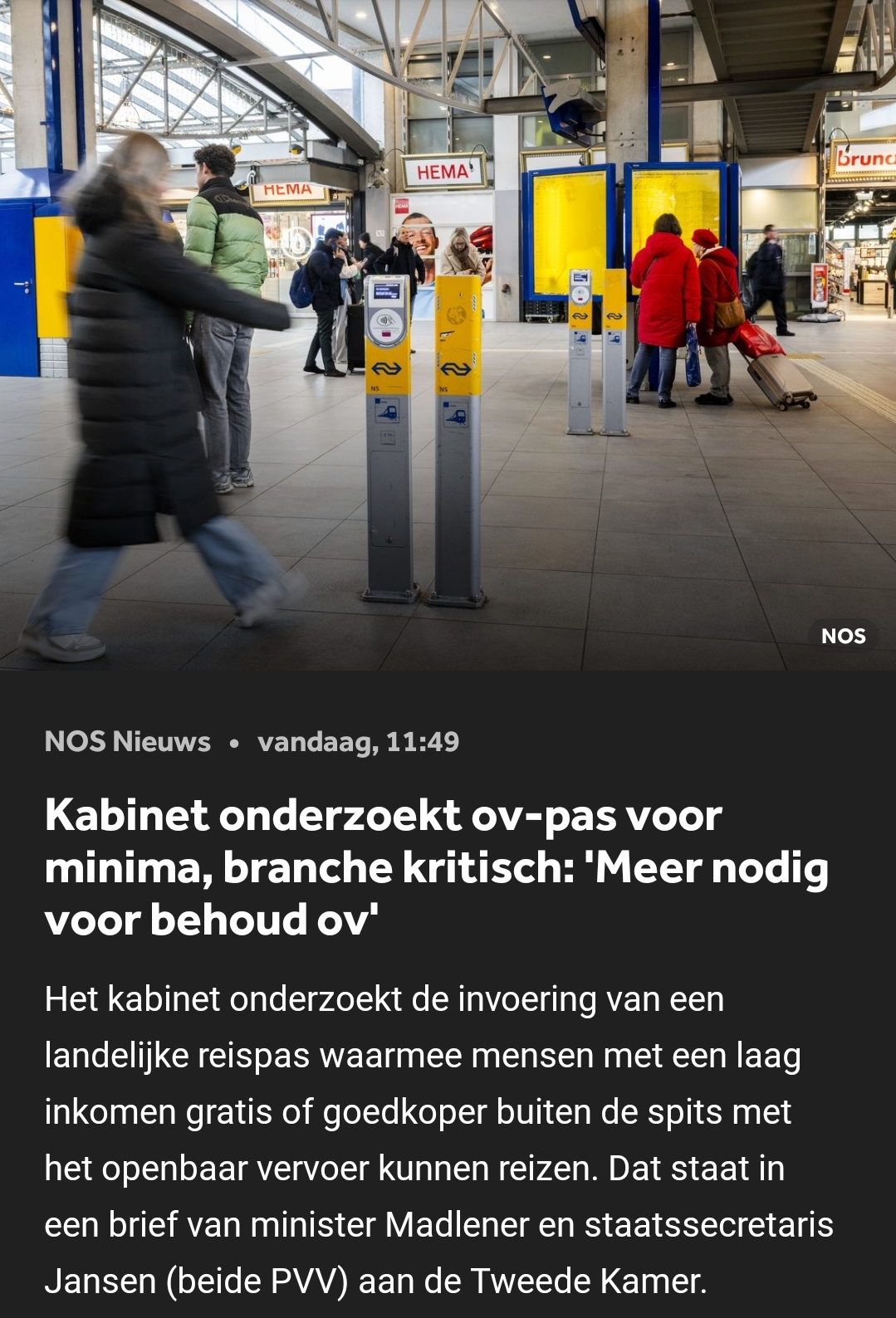 DUMPERT - Gratis reizen voor minima (en steuntrekkers)