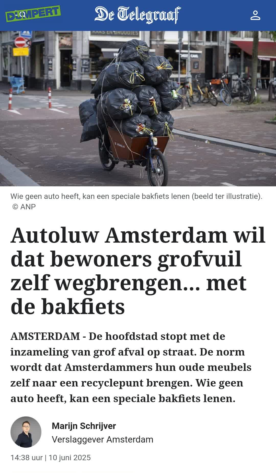 DUMPERT - Wethouder Hester van Buren is knettergek.