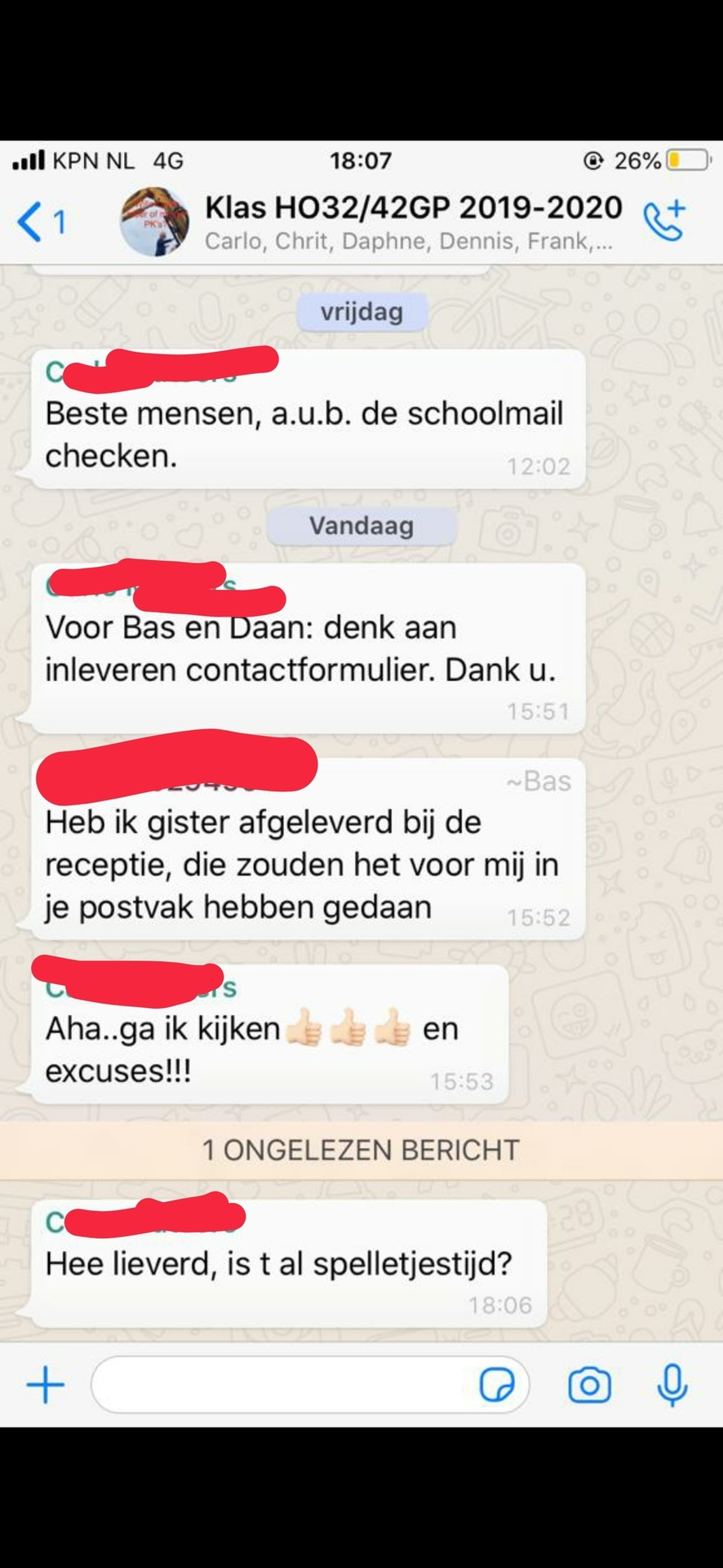 DUMPERT - Berichtje aan de klas