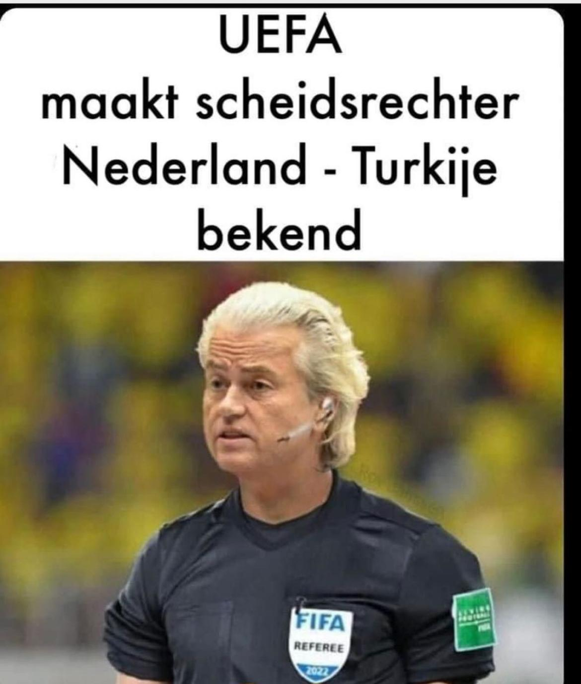 DUMPERT - Scheidsrechter Nederland - Turkije bekend