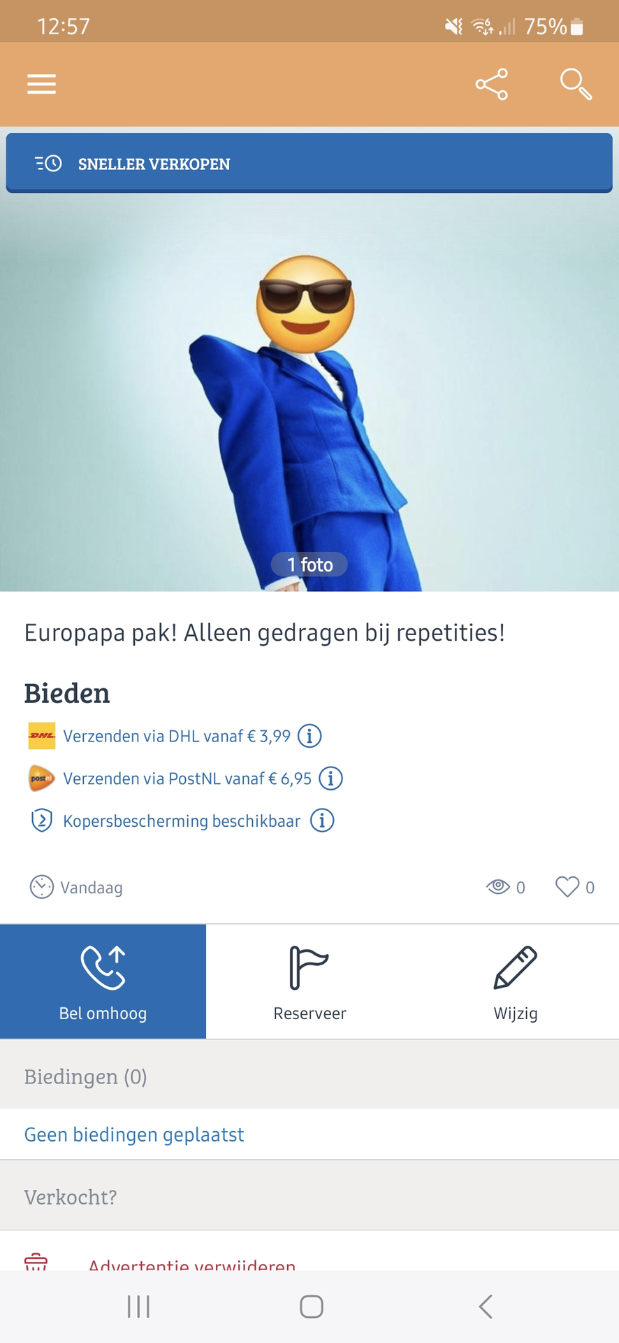 DUMPERT - Europapak te koop; vanavond afhalen