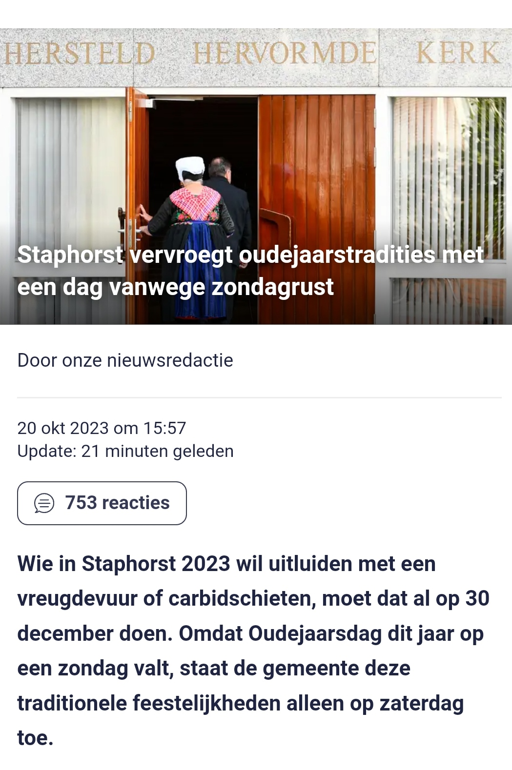 DUMPERT - 2024 valt vroeg dit jaar