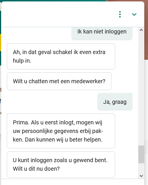 DUMPERT - Hulp bij inloggen