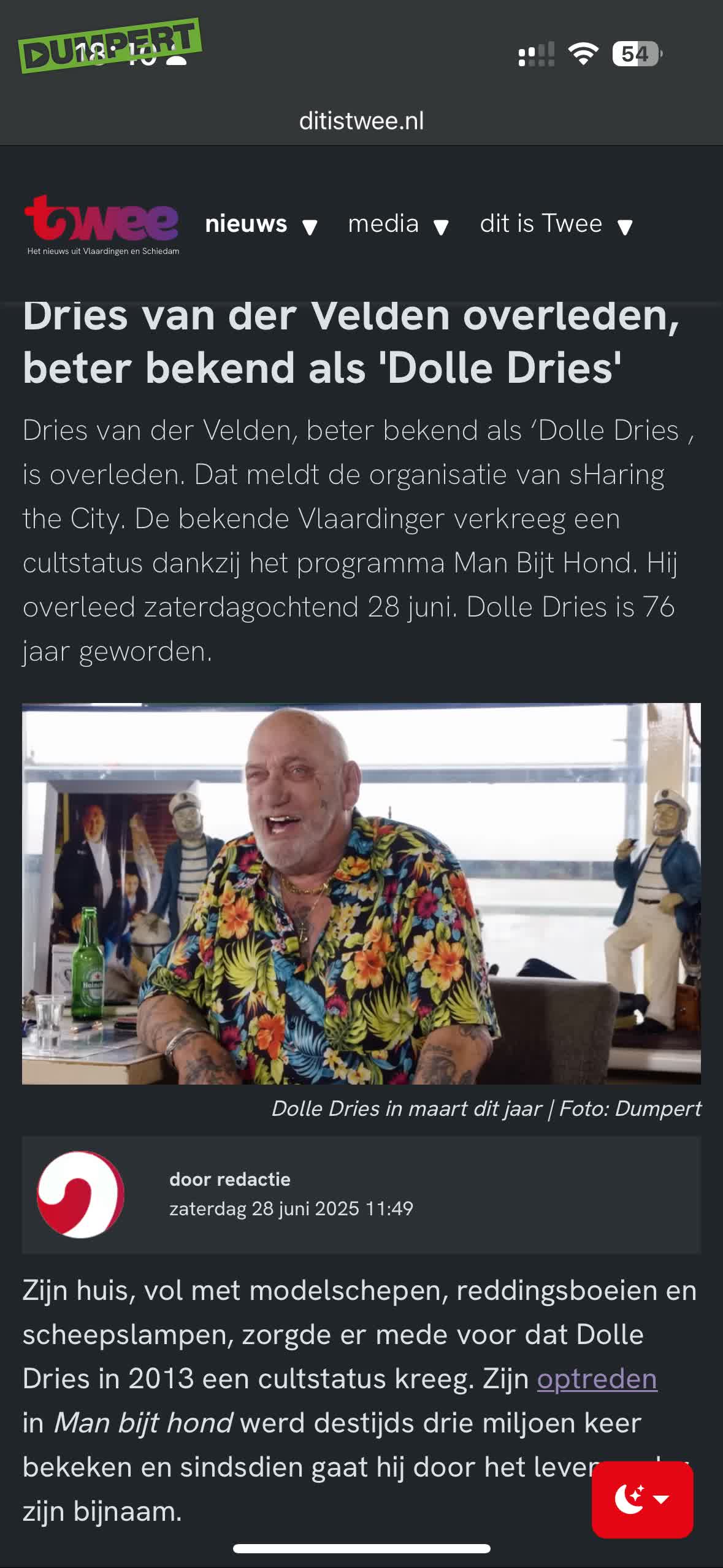 DUMPERT - RIP Dolle Dries.