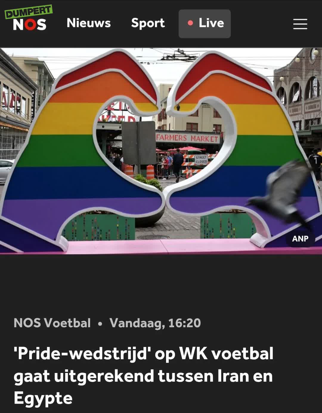 DUMPERT - WK 2026 organiseert een Pride Match