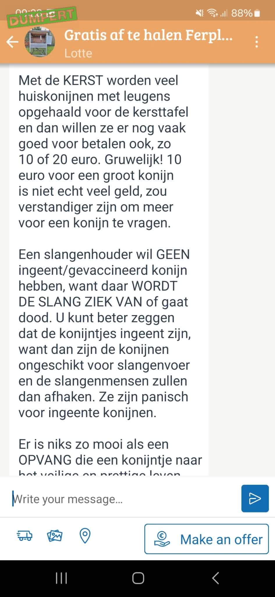 DUMPERT - Gratis konijnenhok af te halen op Marktplaats