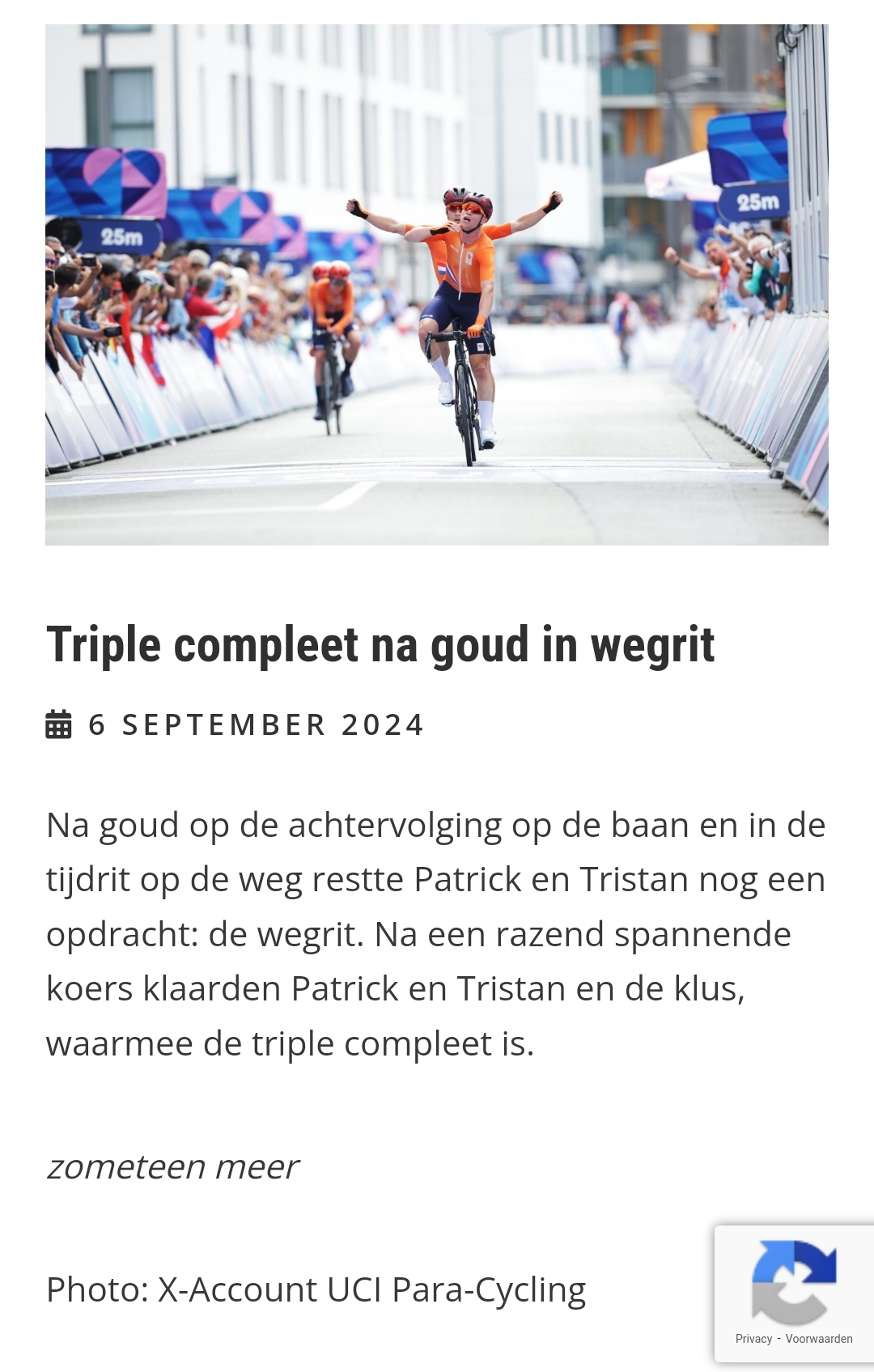 DUMPERT - Triple Tristan op Paralympische Spelen