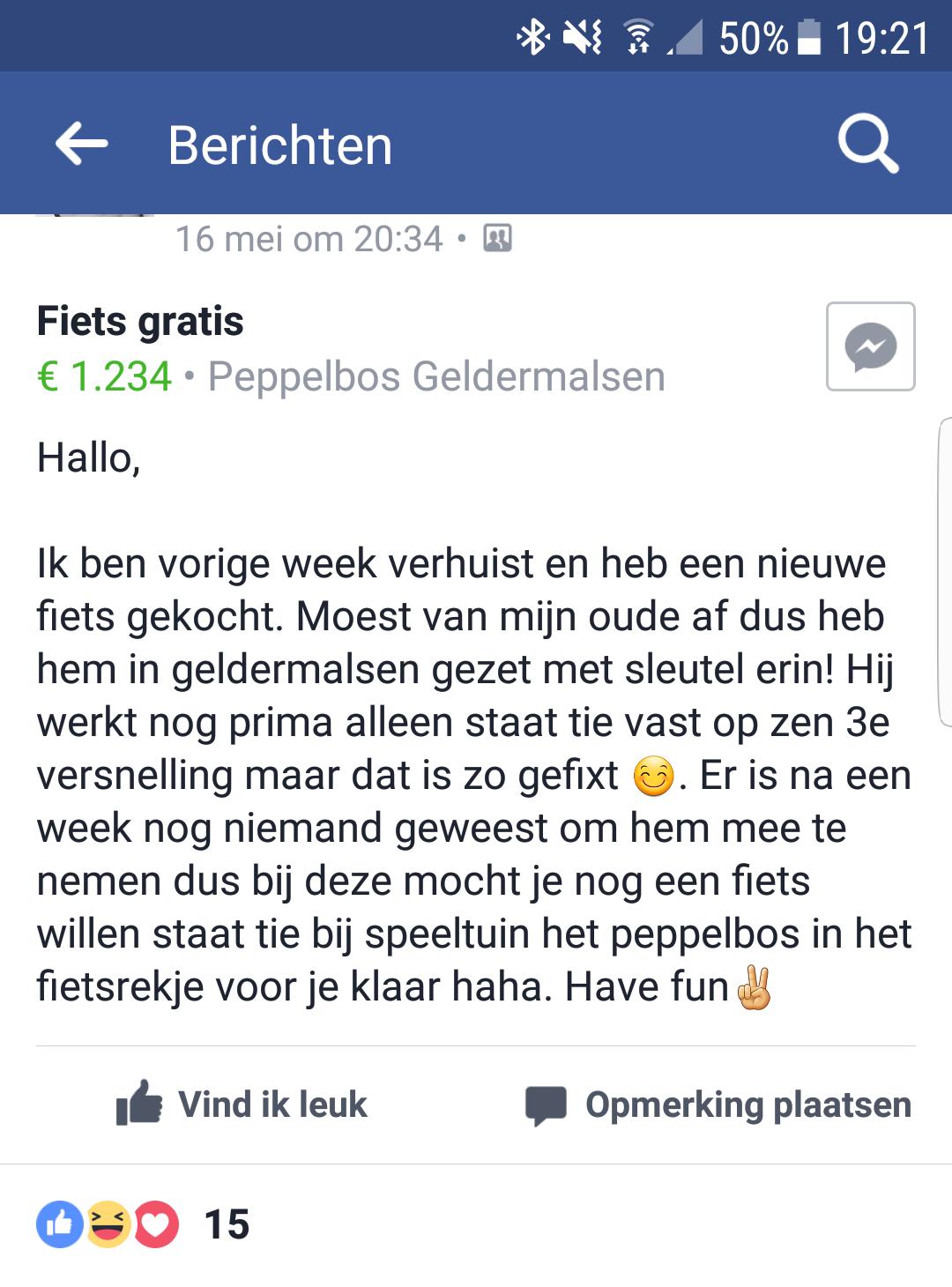 DUMPERT - Gratis fiets voor de snelle man