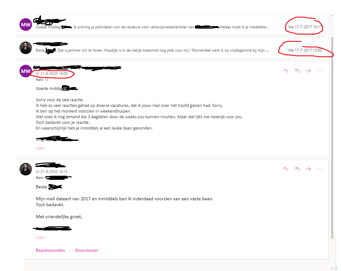 DUMPERT - Bedankt voor de reactie!