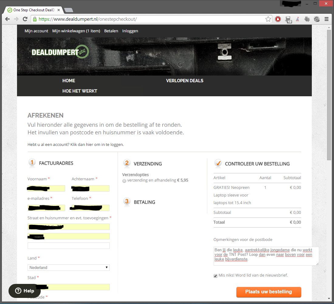 DUMPERT - Bedankt voor de besparing, DealDumpert!