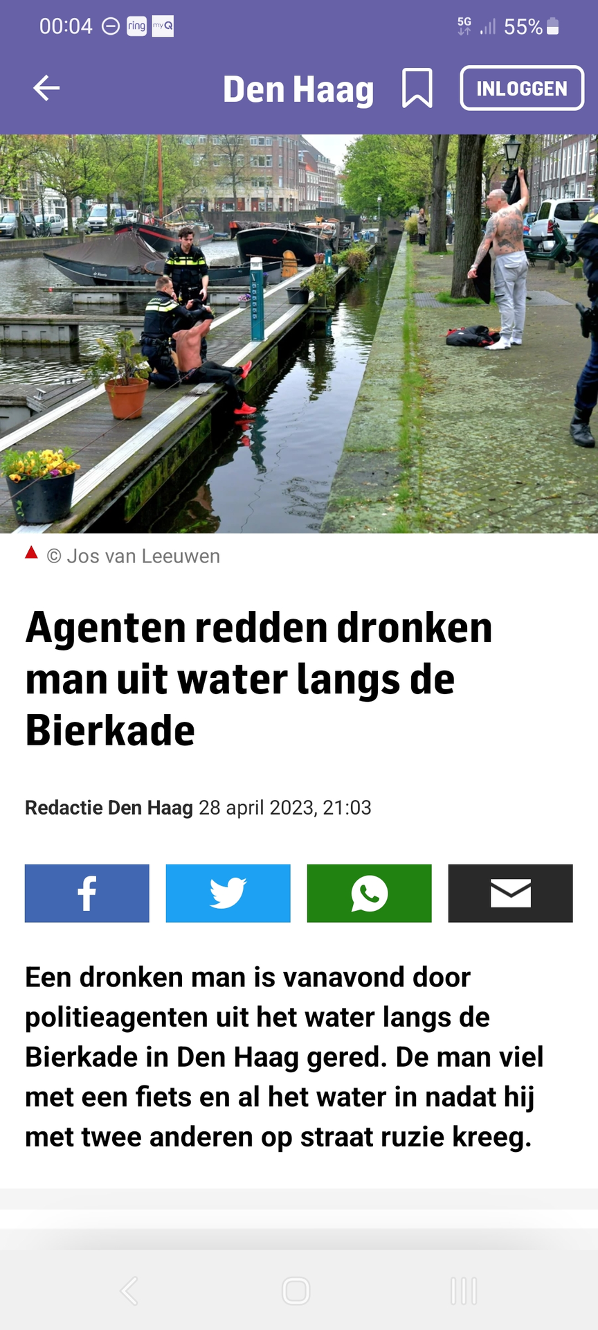 DUMPERT - ff een frisse duik na een biertje