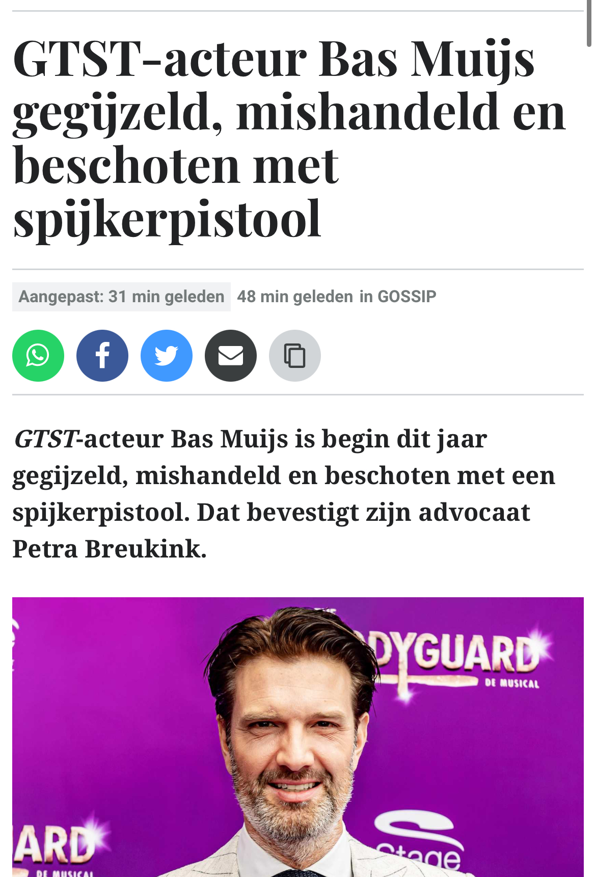 DUMPERT - Bas Muijs beschoten met spijkerpistool