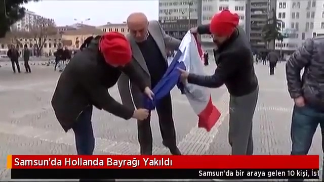 DUMPERT - Turken verbranden Nederlandse vlag